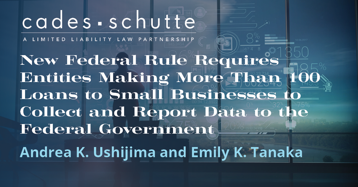 New Federal Rule Requires Entities Making More Than 100 Loans to Small ...