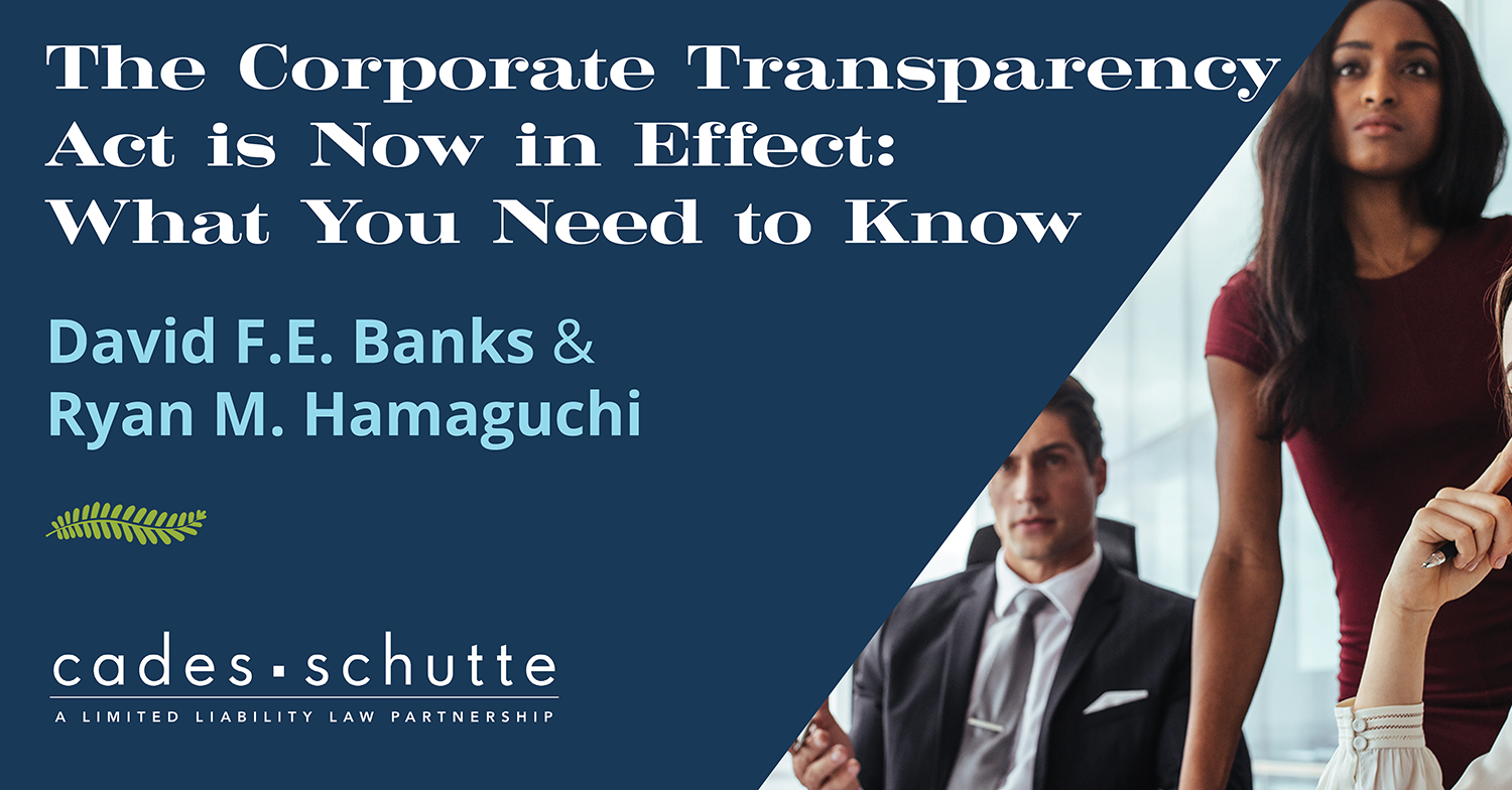 The Corporate Transparency Act is Now in Effect: What You Need to Know ...